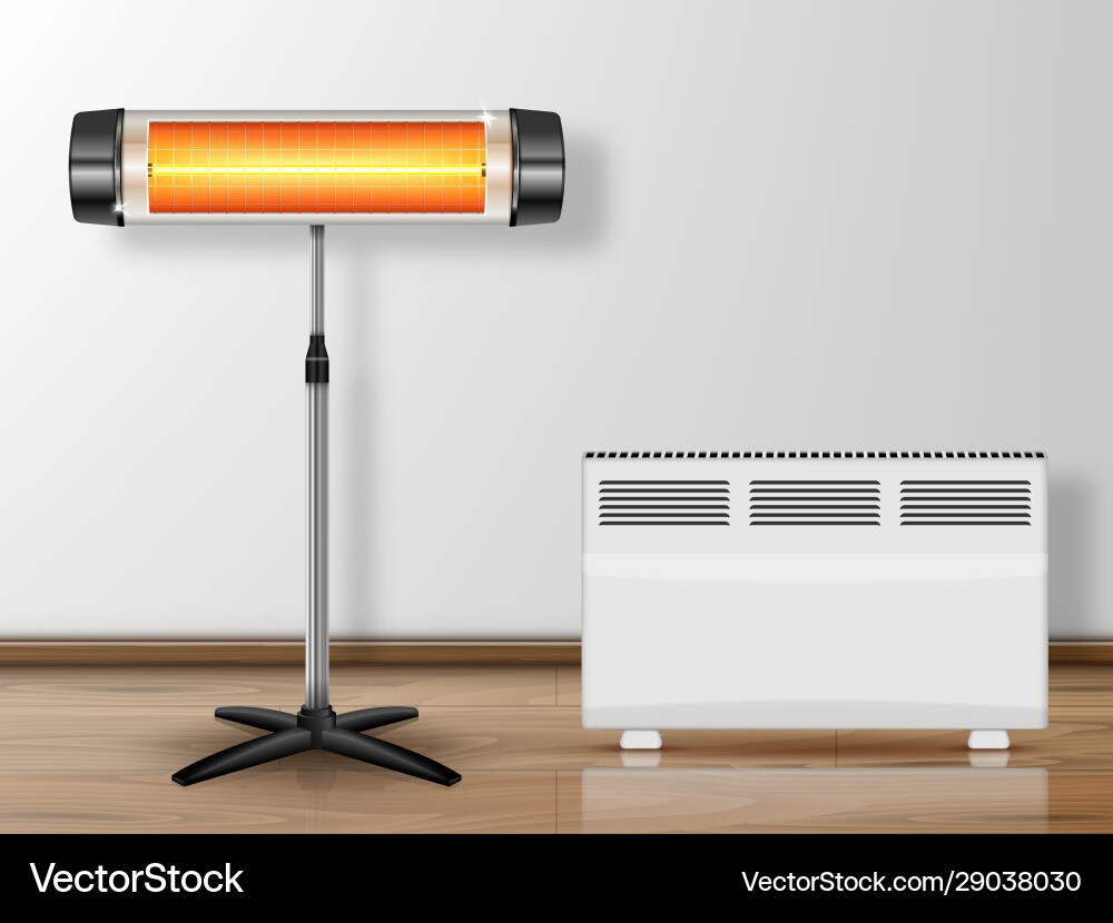 Realistic heating devices Royalty Free Vector Image