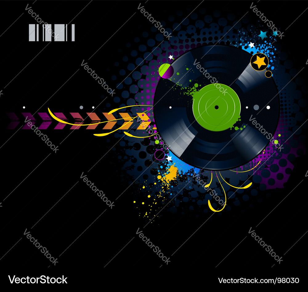 Vinyl disc graffiti Royalty Free Vector Image - VectorStock