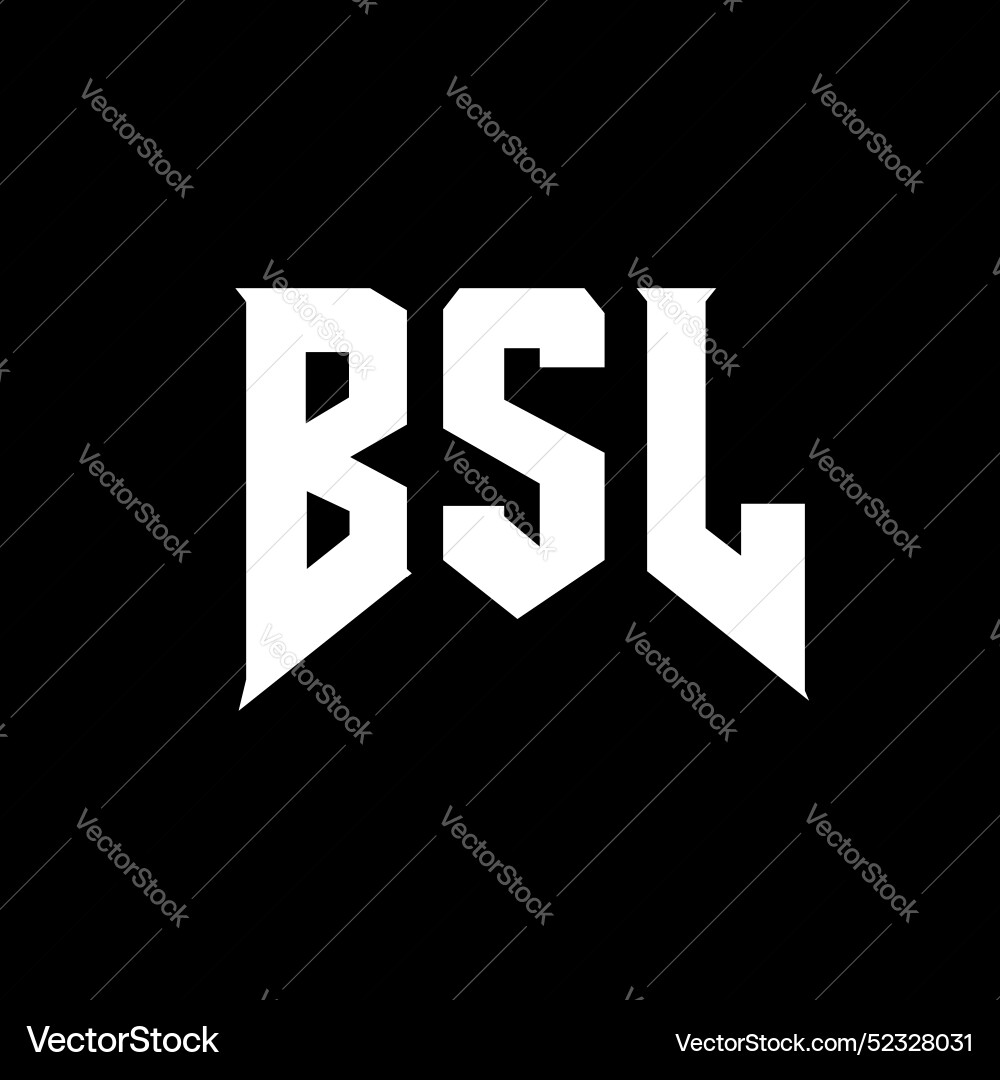 Bsl letter logo design for technology company Vector Image