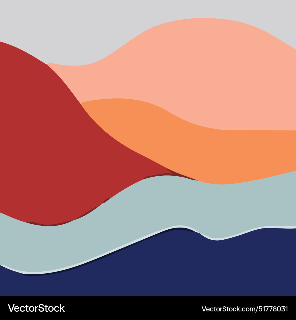 Colorful abstract hills Royalty Free Vector Image