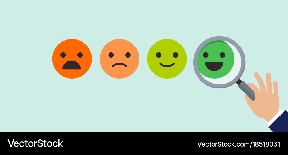 Emoticon Satisfaction Scale Royalty Free Vector Image