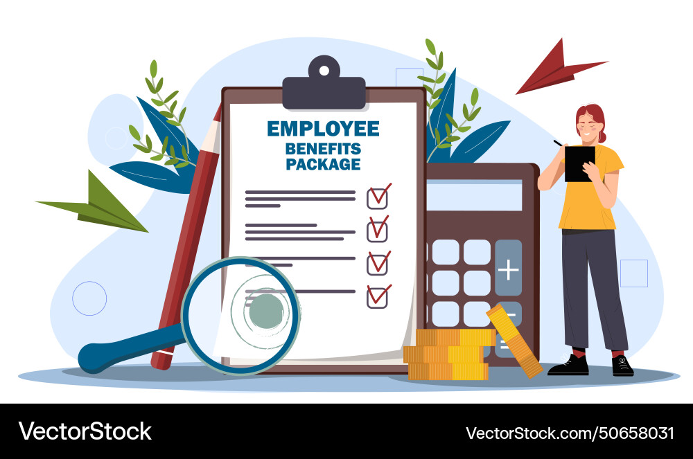 Employee Compensation Package Royalty Free Vector Image