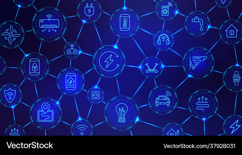 IoT Network Technology Royalty Free Vector Image