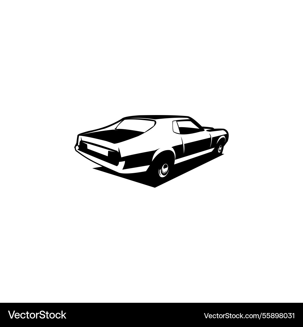 Mustang car logo silhouette premium Royalty Free Vector