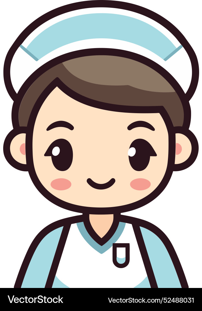 Nurse character portrait avatar Royalty Free Vector Image