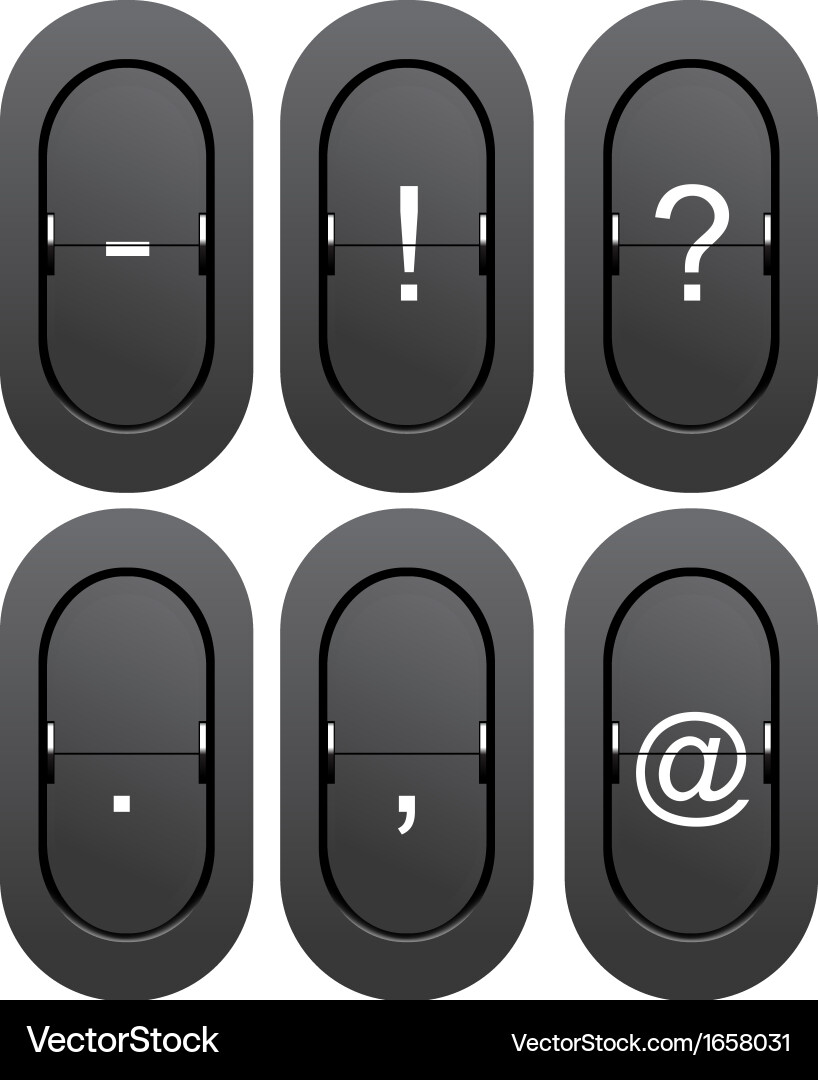 Punctuation Marks Scoreboard Royalty Free Vector Image