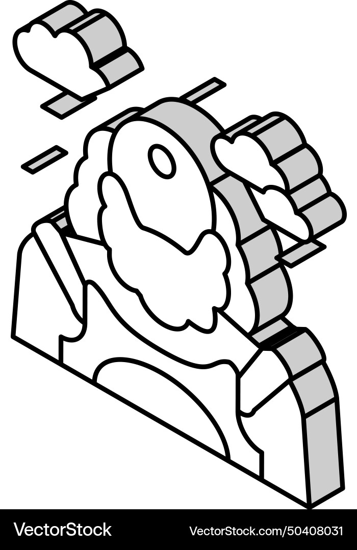 Uranus greek god ancient isometric icon Royalty Free Vector