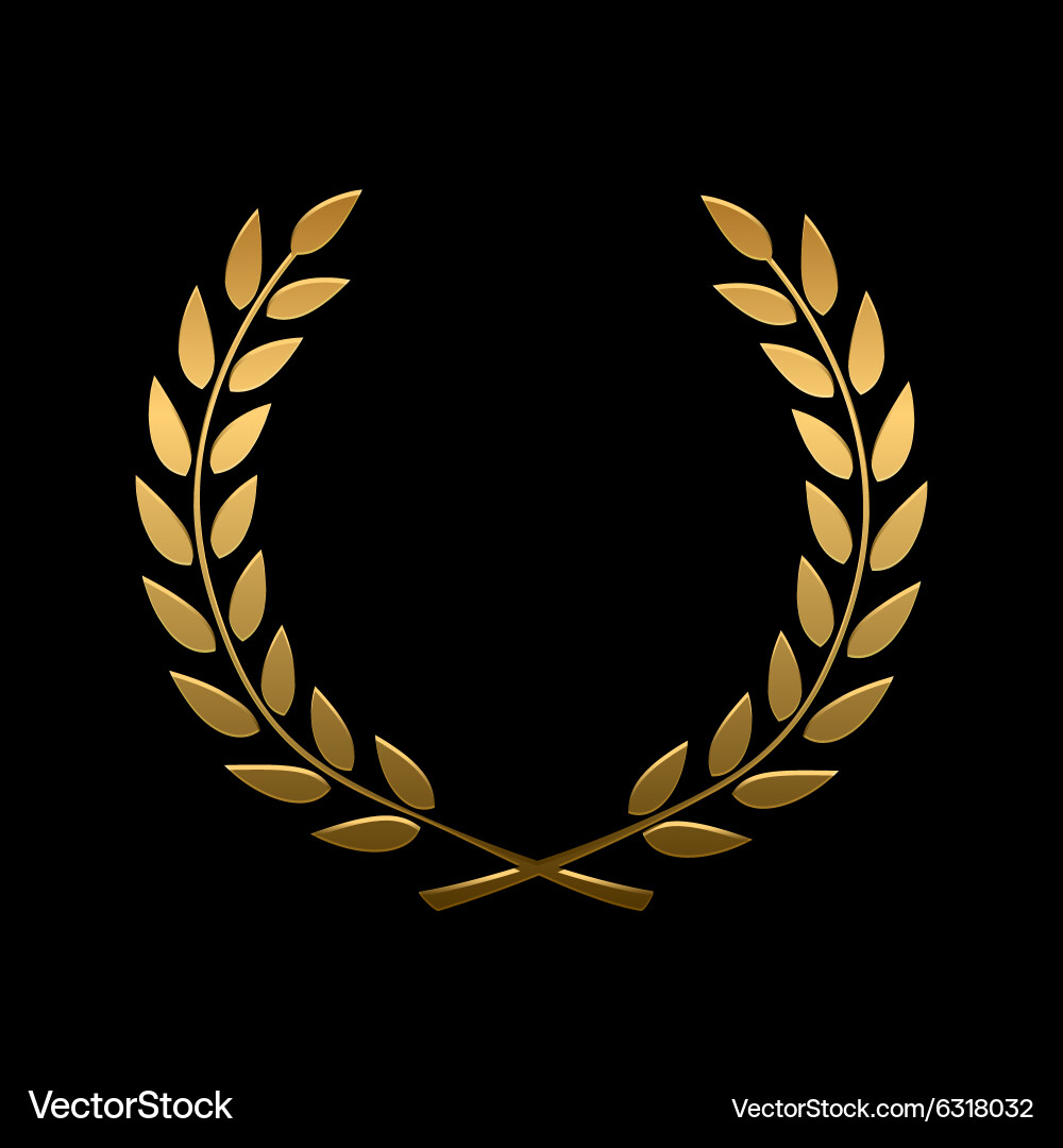 Gold award laurel wreath Royalty Free Vector Image Gold award laurel wreath Royalty Free Vector Image