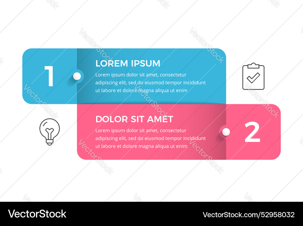 Infographic template with 2 options Royalty Free Vector