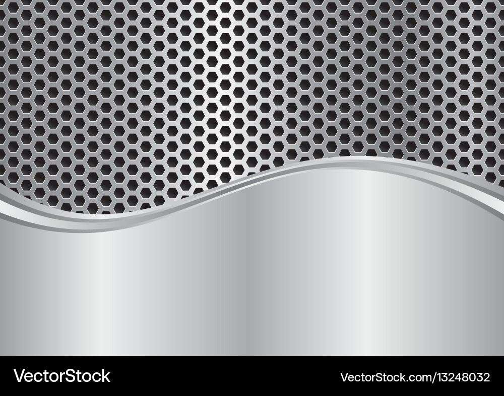 Metallic background and metal grate texture Vector Image