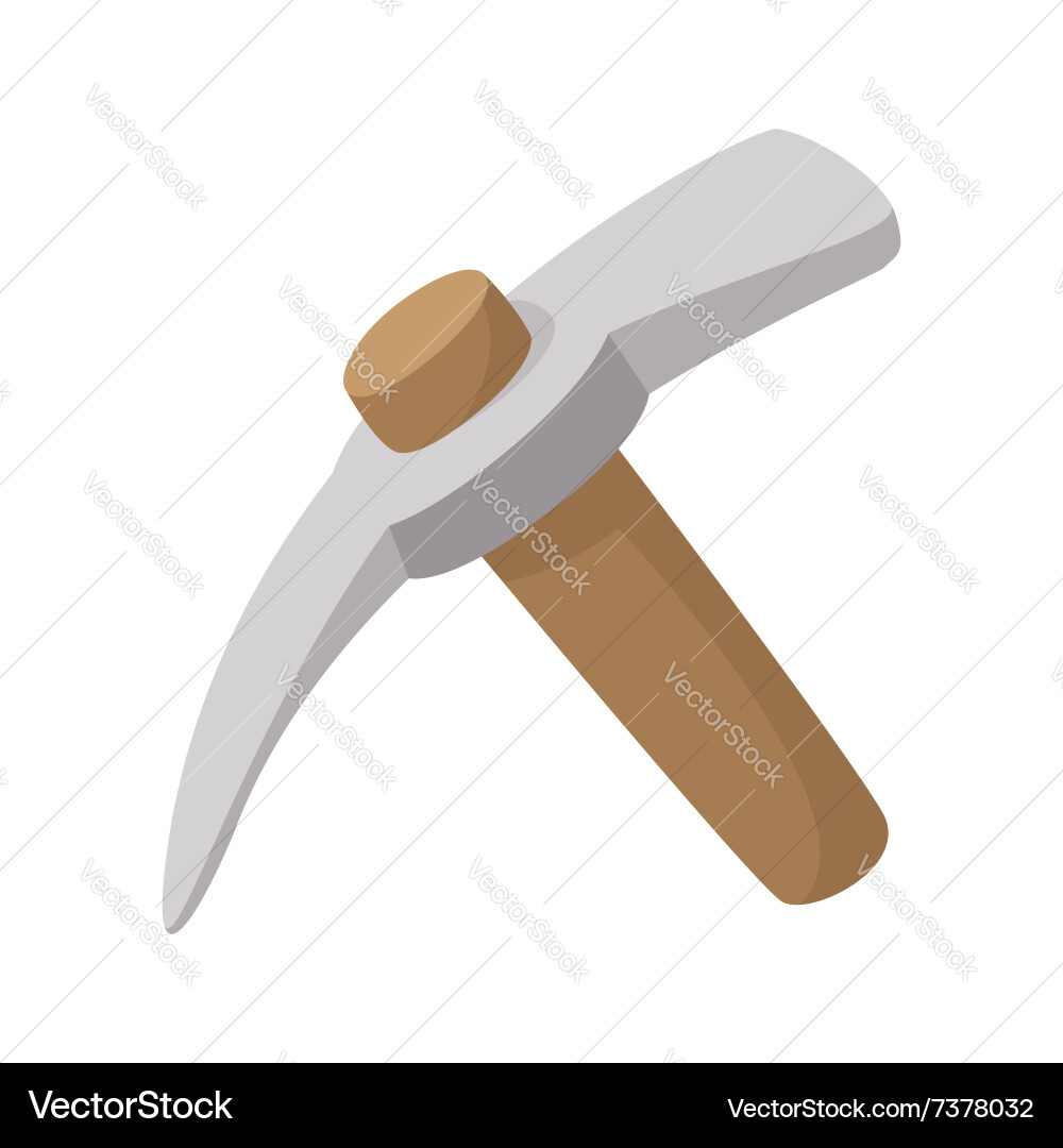 Pickaxe cartoon icon Royalty Free Vector Image