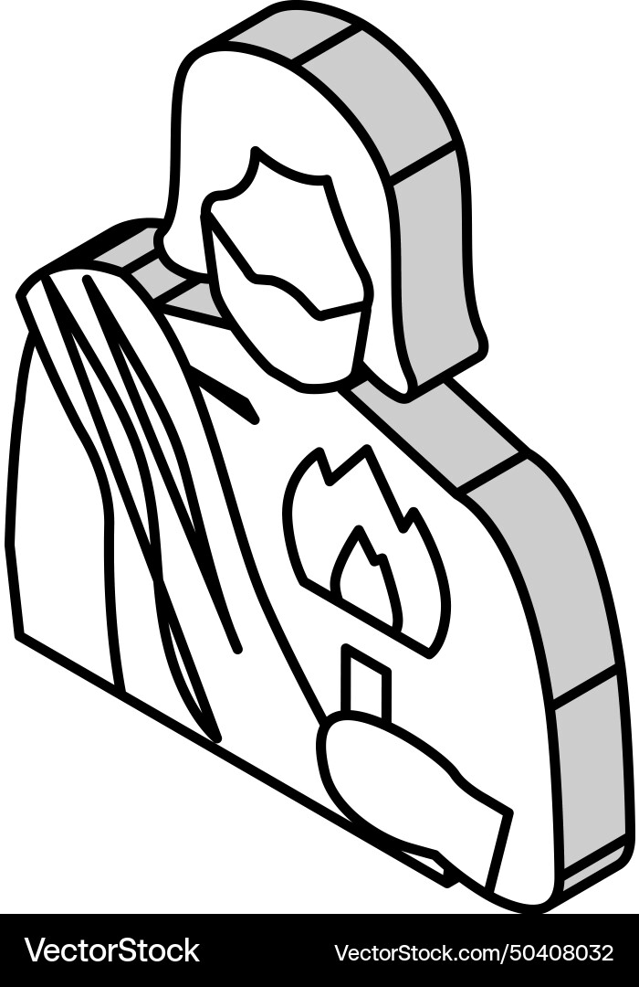 Prometheus greek god ancient isometric icon Vector Image