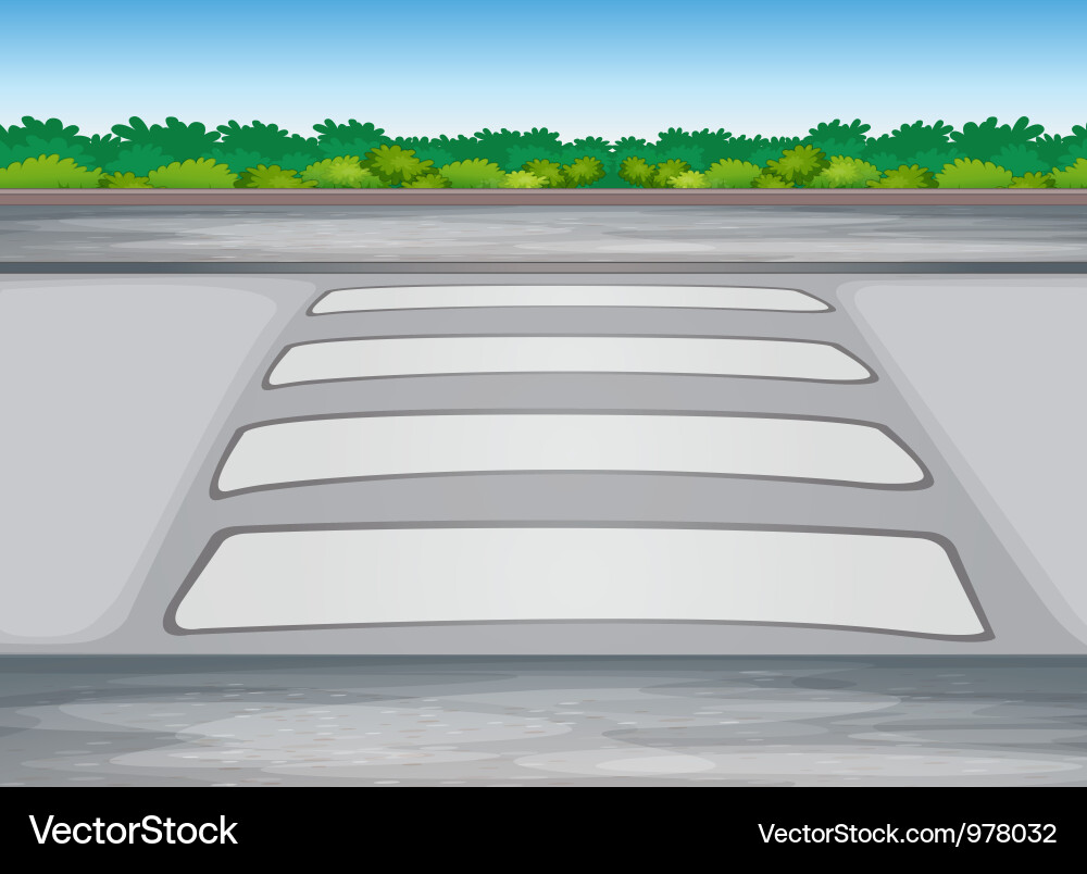 Zebra crssing on a road Royalty Free Vector Image