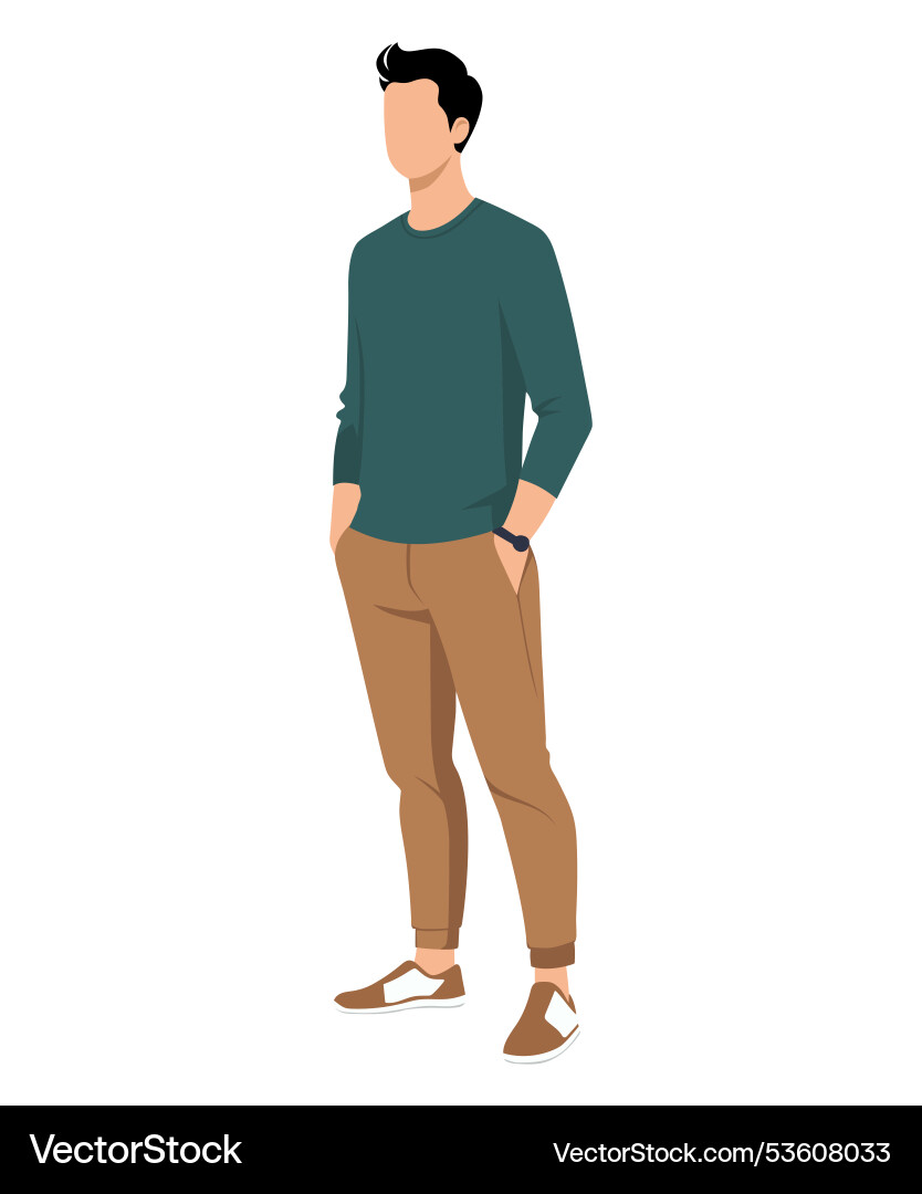 A man in dark green Royalty Free Vector Image - VectorStock