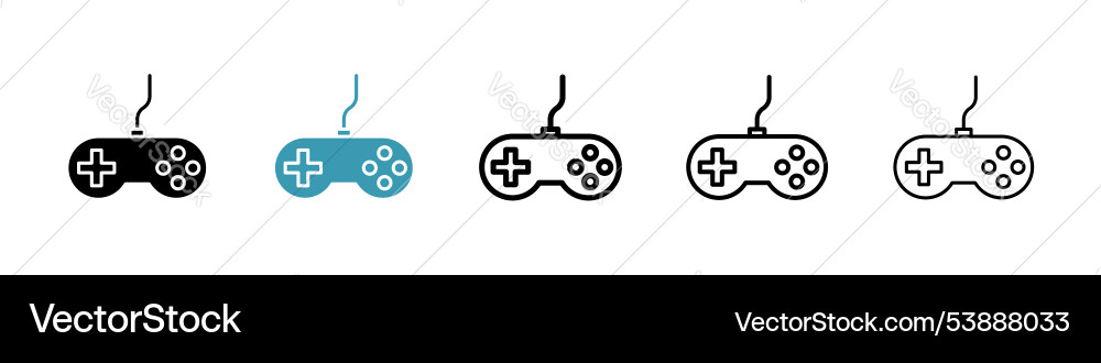 Gamepad icon set Royalty Free Vector Image - VectorStock