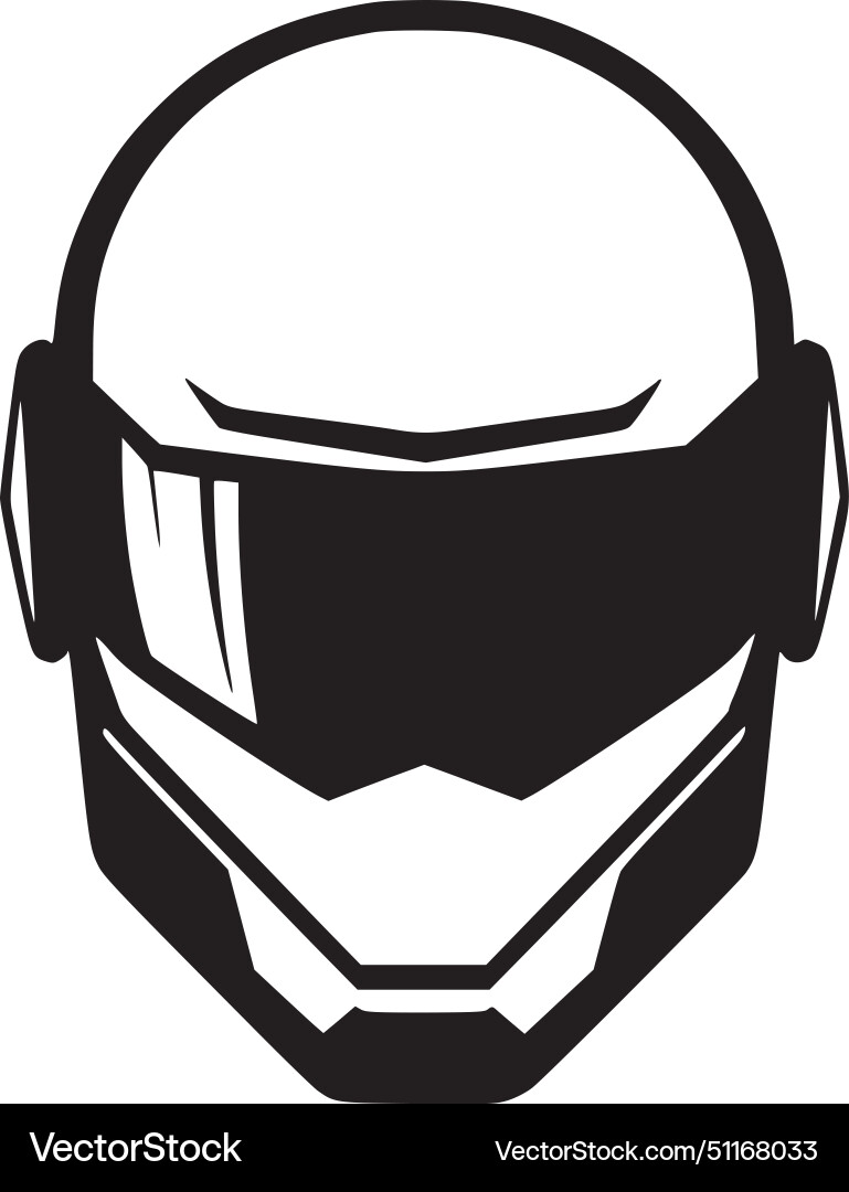 Helmet - black and white Royalty Free Vector Image