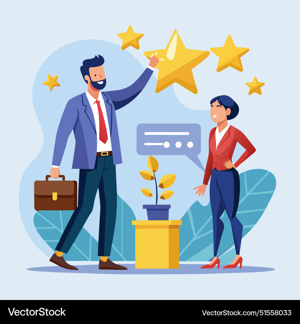 Performance management employee evaluation review Vector Image