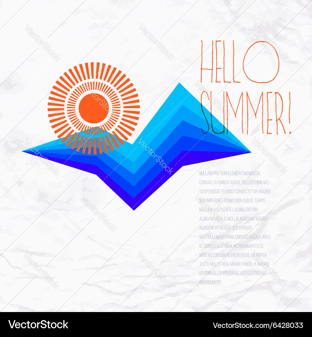 Sun wave Royalty Free Vector Image - VectorStock