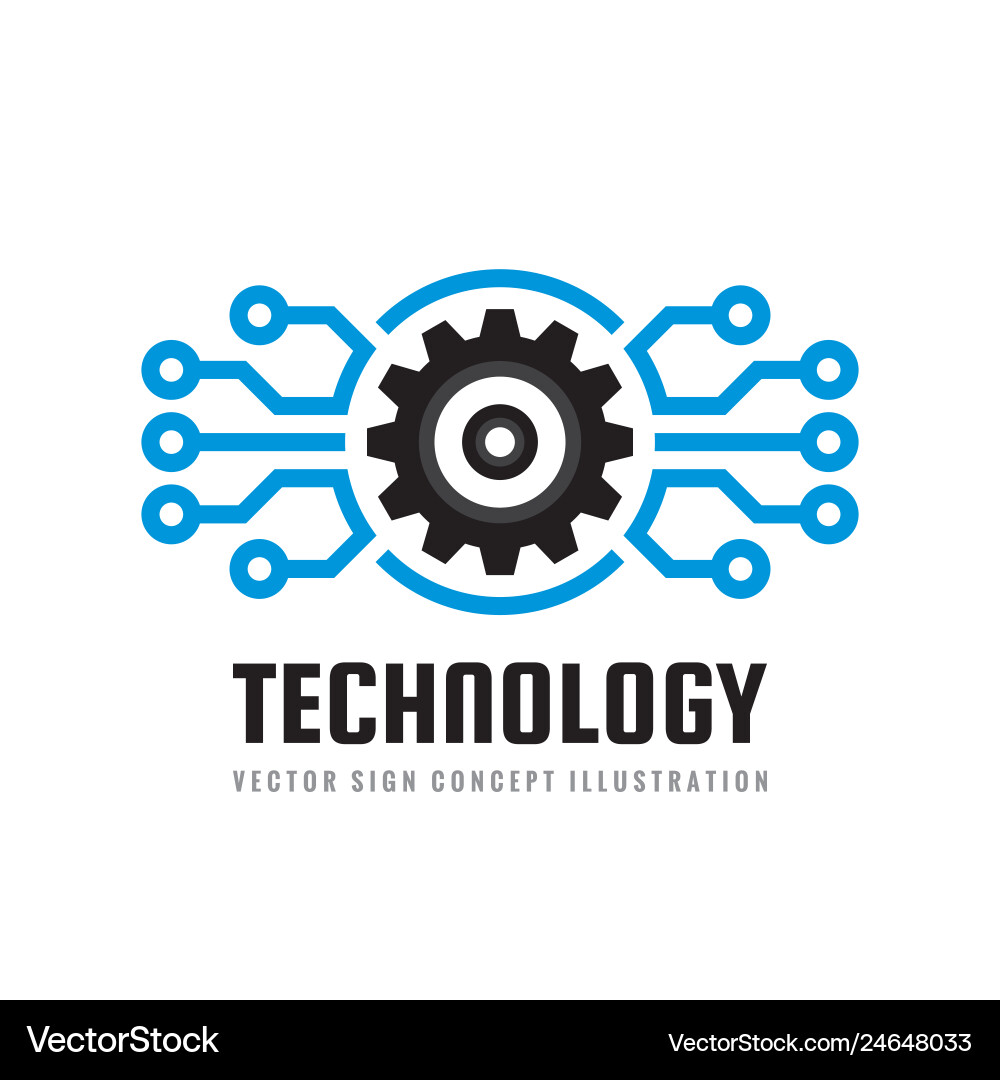 Technology - concept business logo template Vector Image