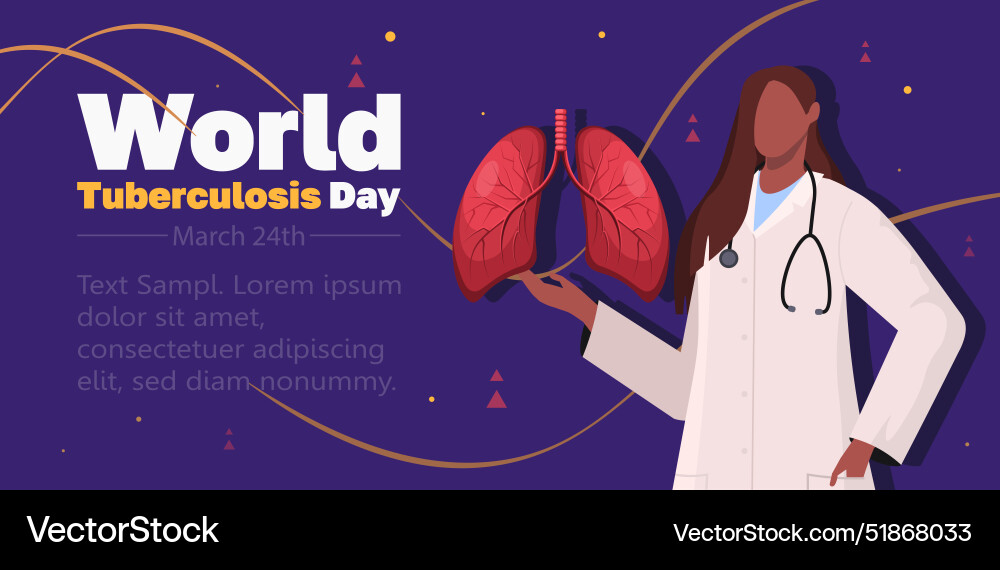 World tuberculosis day march 24th Royalty Free Vector Image