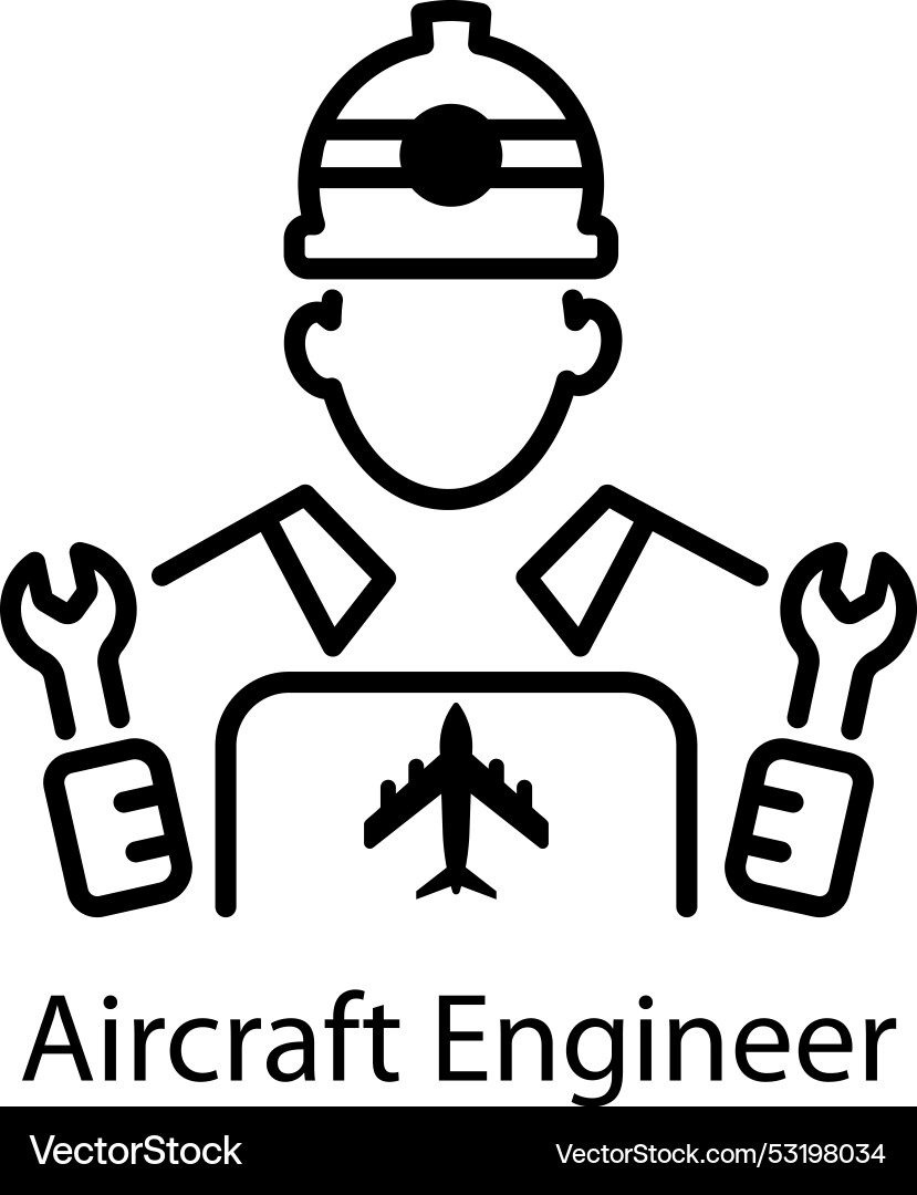 Aircraft engineer Royalty Free Vector Image - VectorStock