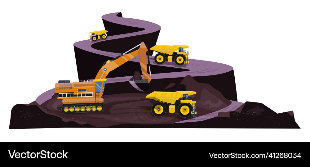Coal mining Royalty Free Vector Image - VectorStock