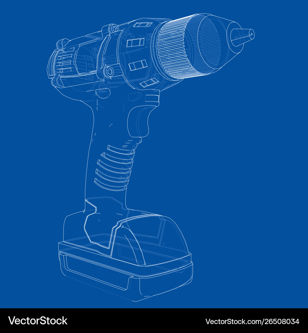 Electric cordless screwdriver Royalty Free Vector Image