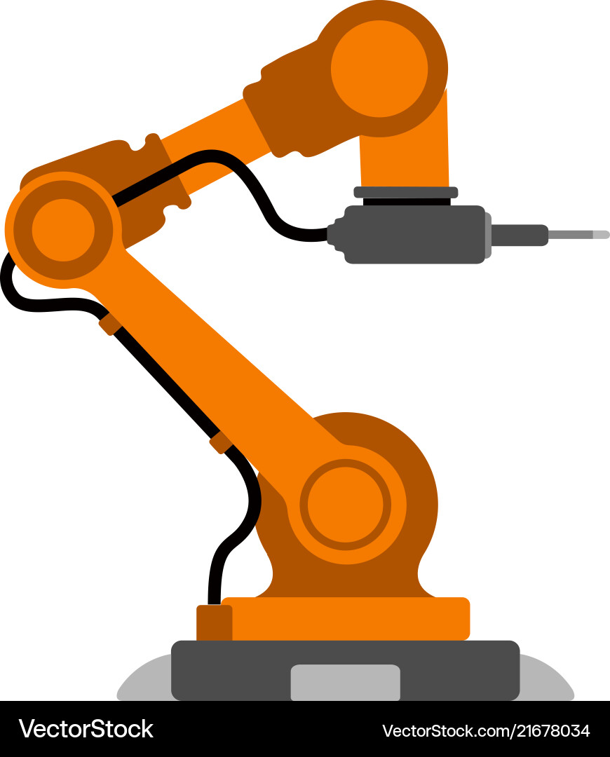 Isolated robotic arm icon Royalty Free Vector Image Isolated robotic arm icon Royalty Free Vector Image