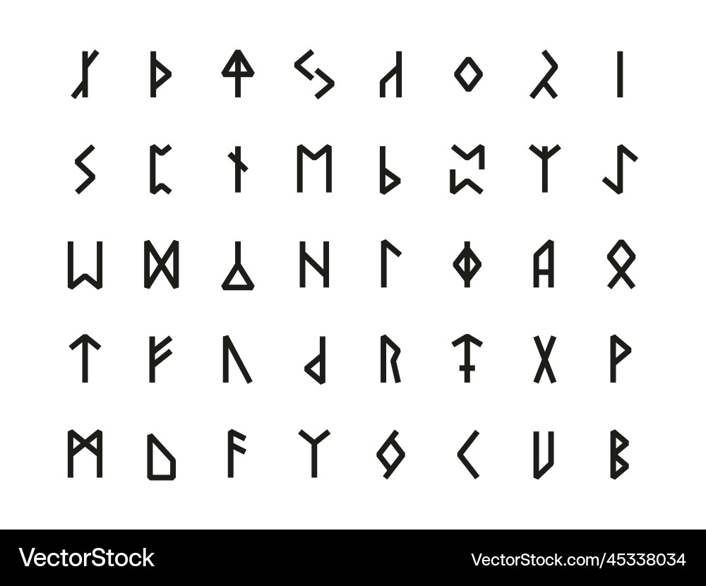 Runic hieroglyphics ancient nordic celtic Vector Image