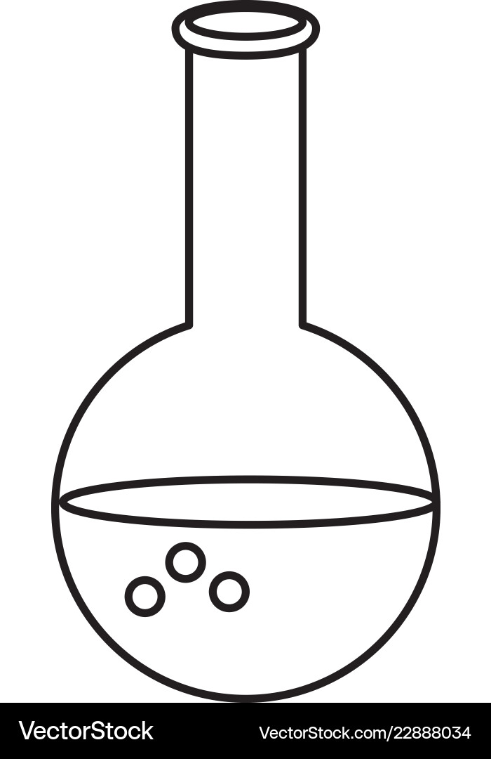 School beaker cartoon Royalty Free Vector Image