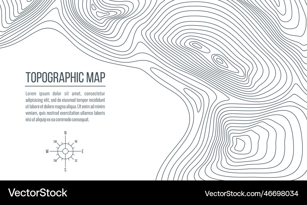 Topographic Map Grid Relief Royalty Free Vector Image