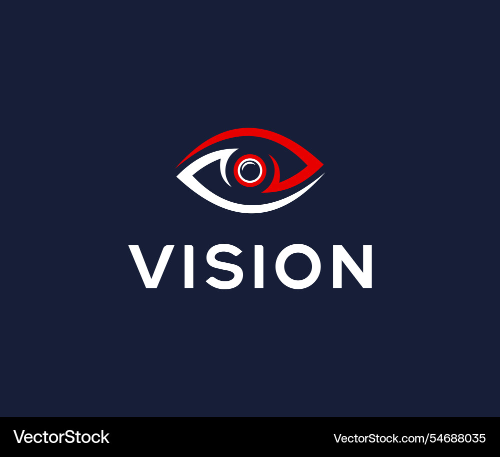 Eye vision logo design Royalty Free Vector Image