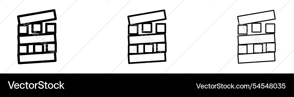 Jenga icon Royalty Free Vector Image - VectorStock