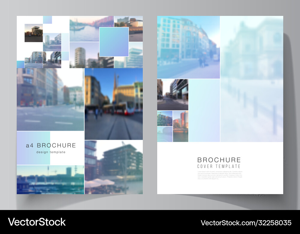 Layout a4 format cover mockups templates Vector Image