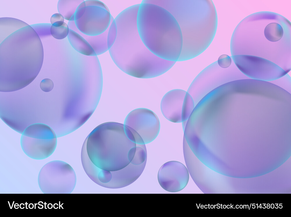 Modern realistic water bubbles great design Vector Image