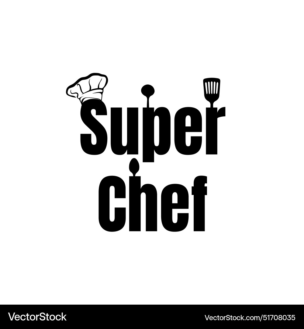 Super chef typography t-shirt design Royalty Free Vector