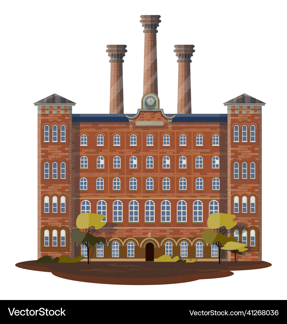 A textile factory Royalty Free Vector Image - VectorStock