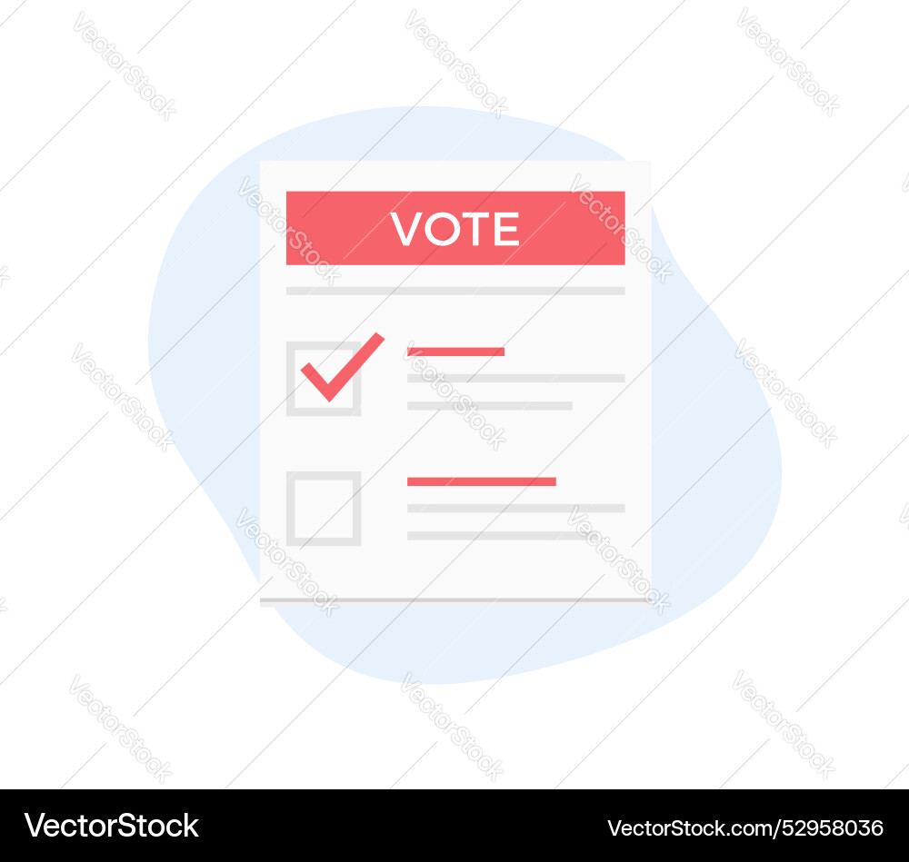 Ballot paper Royalty Free Vector Image - VectorStock