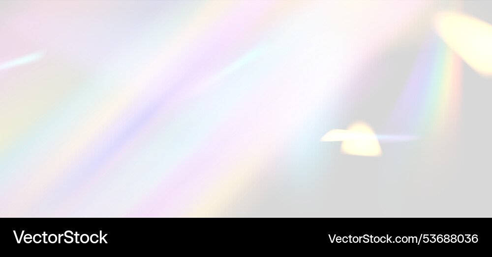 Blurred rainbow refraction overlay effect light Vector Image