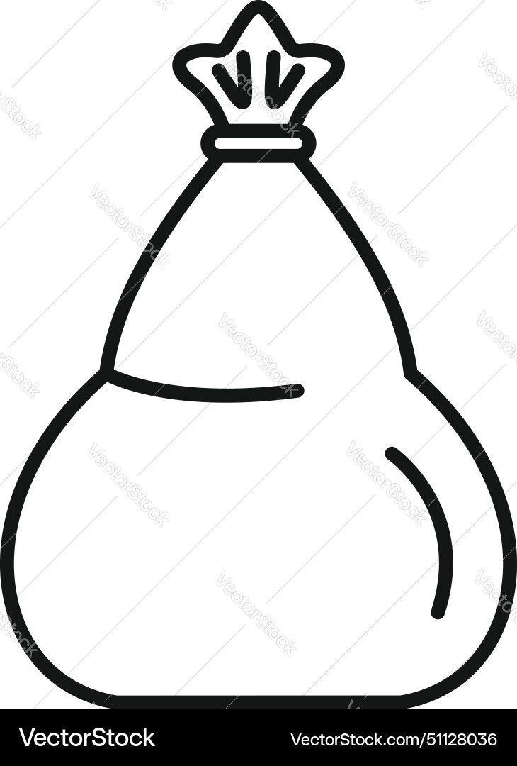Carry trash bag icon outline recycle clean Vector Image