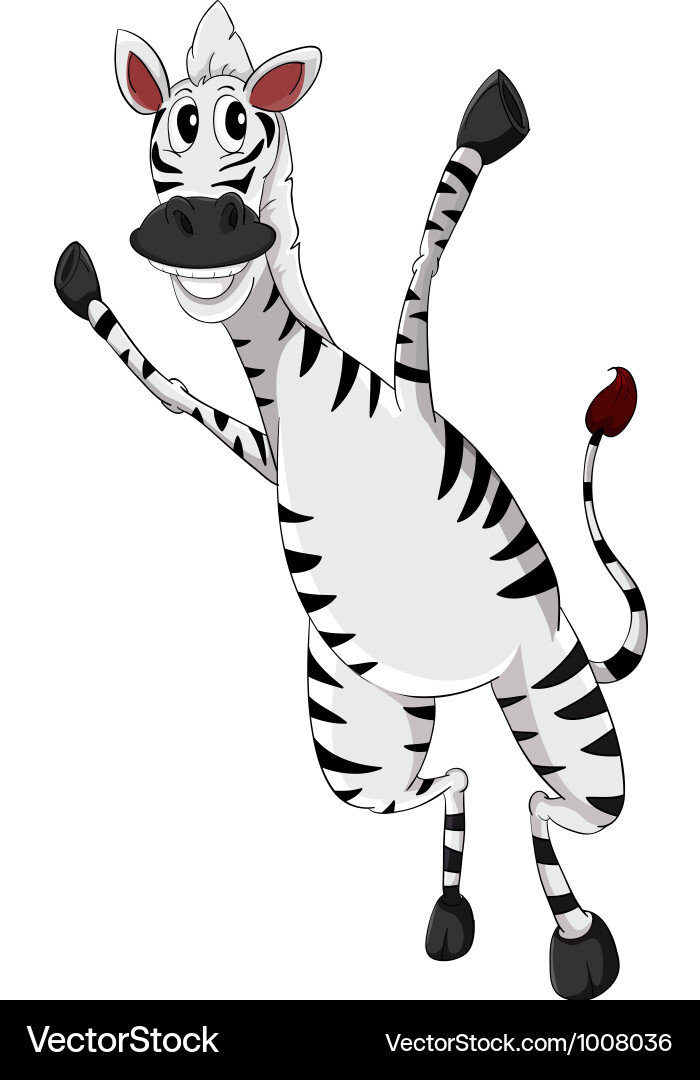 Cartoon zebra Royalty Free Vector Image - VectorStock