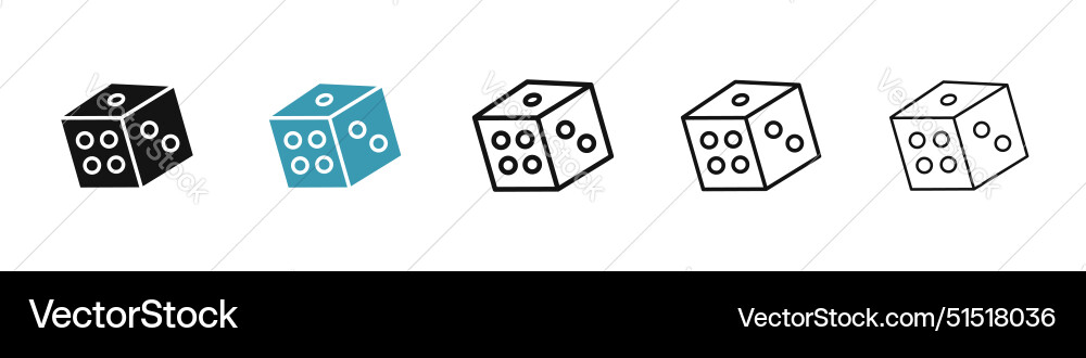 Dice icon Royalty Free Vector Image - VectorStock