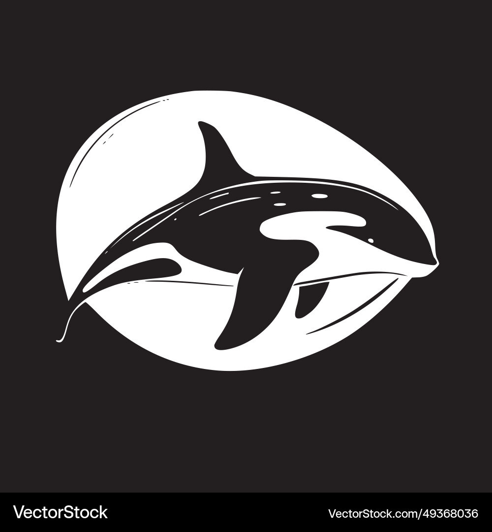Killer whale - minimalist and simple silhouette Vector Image