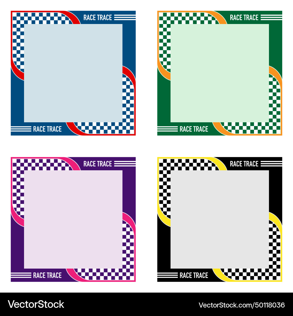 Red and blue sport frames set Royalty Free Vector Image