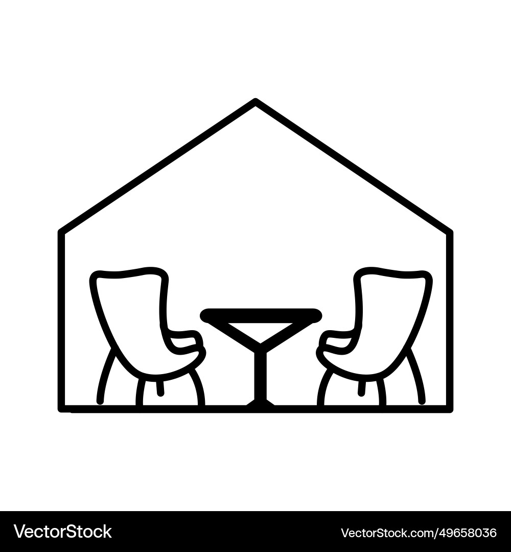 Relax room line logo icon image Royalty Free Vector Image