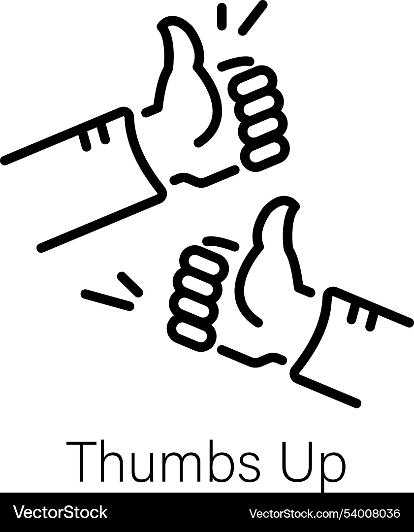 Thumbs up Royalty Free Vector Image - VectorStock