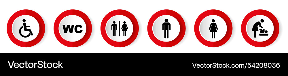 Wc sign icon toilet symbol Royalty Free Vector Image