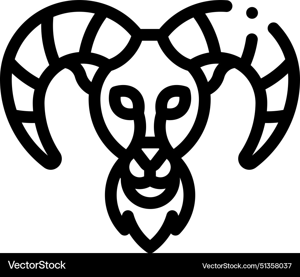 Aries icon thin linear style design isolated Vector Image