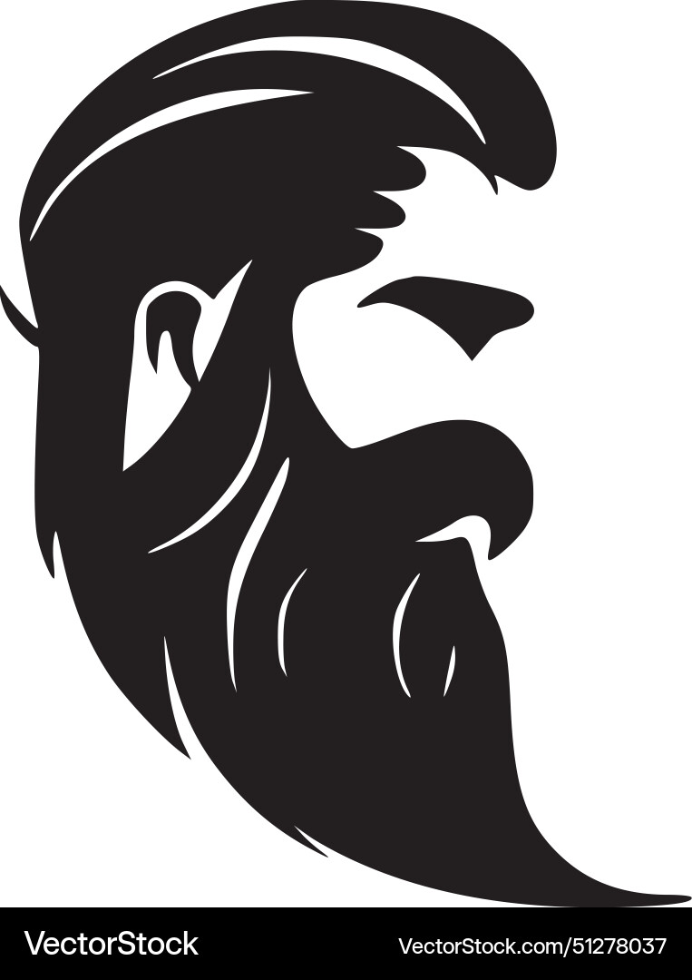 Beard - black and white isolated icon Royalty Free Vector