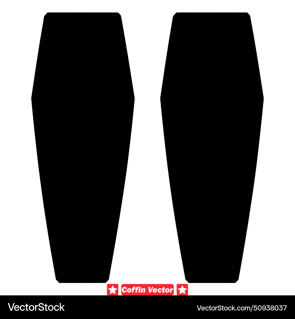 Coffin comrades friendshipthemed silhouettes Vector Image